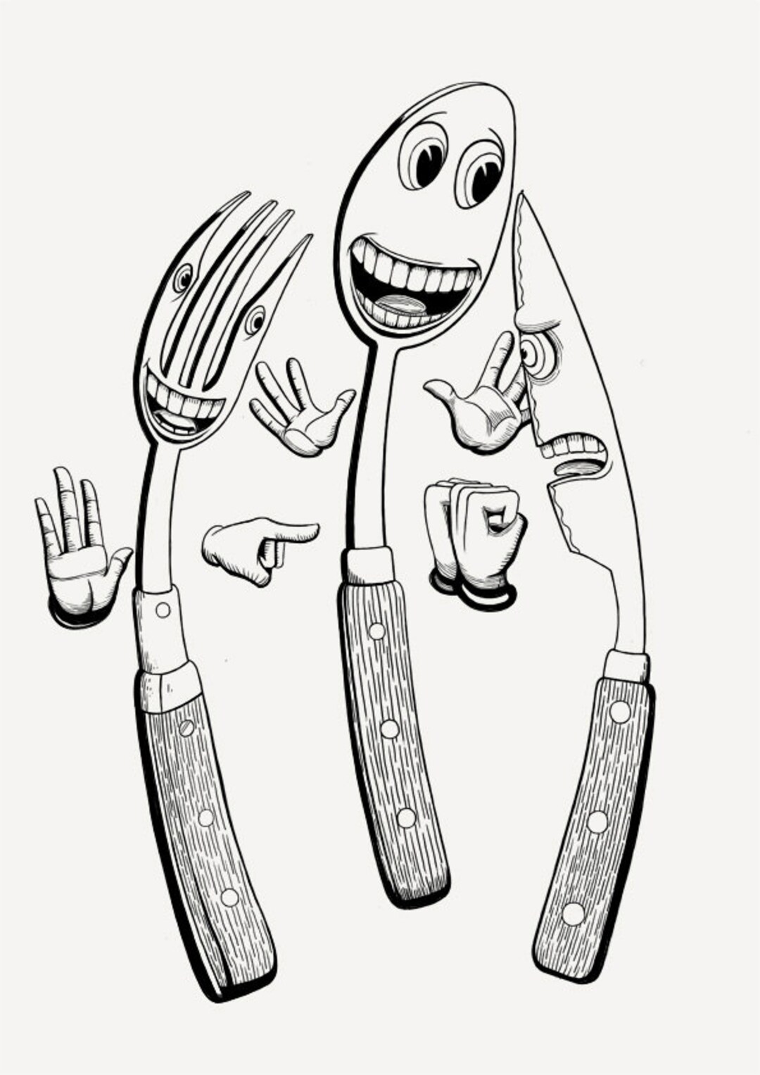 Fork Poster, Knife Poster, Spoon Poster, Kitchenware Poster ...