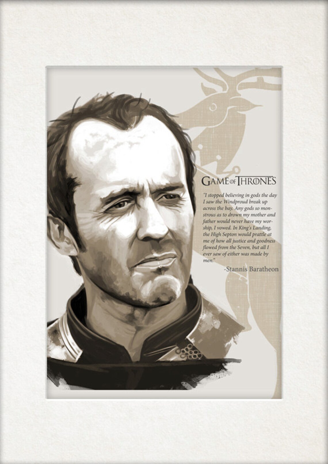 Stannis Baratheon Poster, House Baratheon Poster, Game of Thrones ...