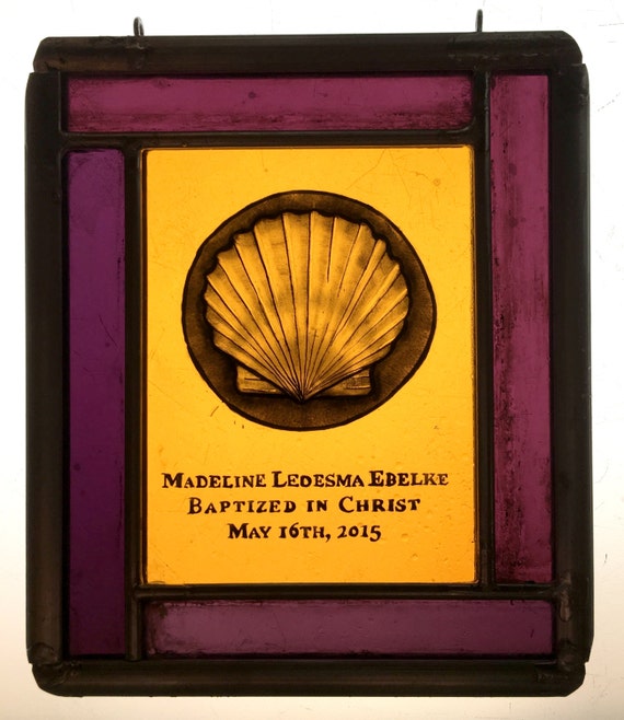 Baptism Shell Stained Glass