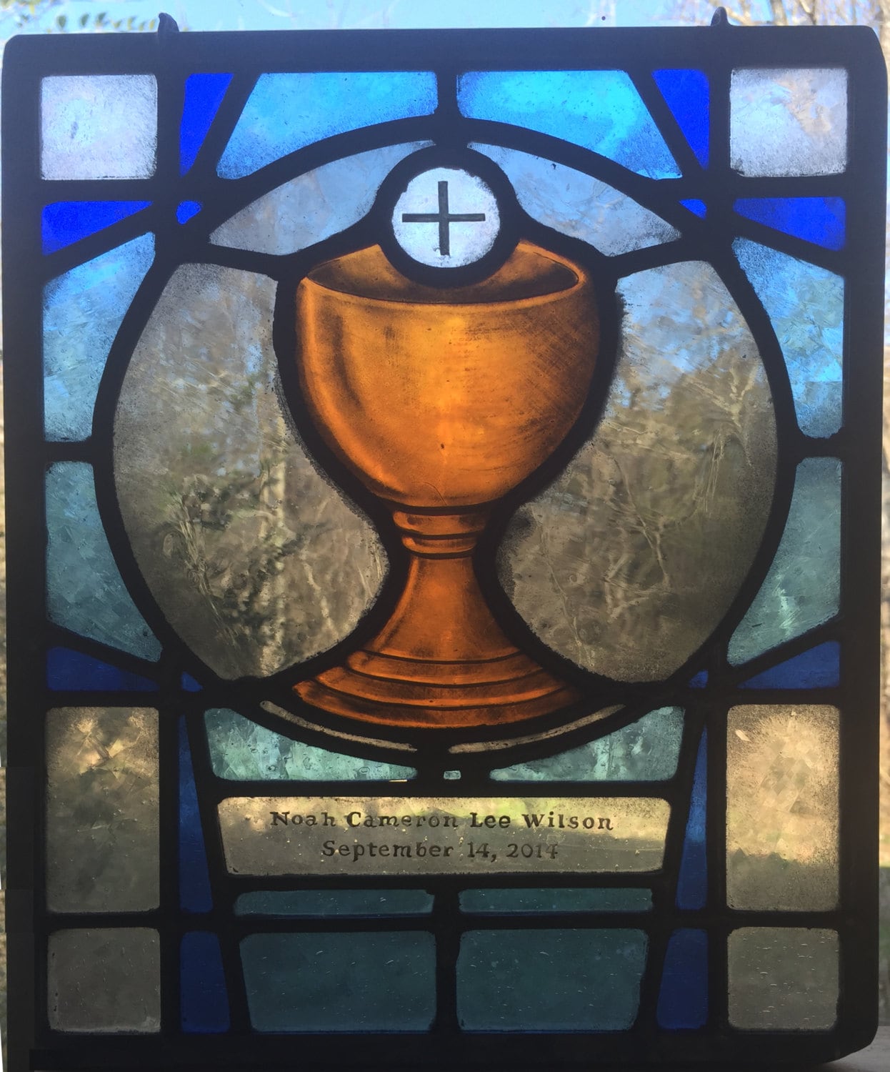 Stained Glass Chalice Confirmation/first Communion Panel - Etsy