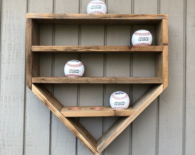 Baseball Display,home Plate,baseball Shelf,baseball Organizer,baseball ...