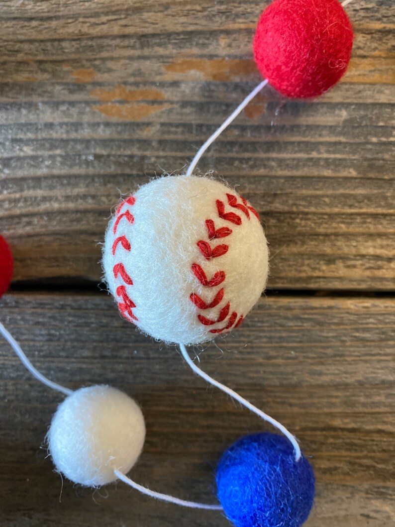Baseball Garland,felt Ball Garland,baseball Banner,sports Decor,first ...
