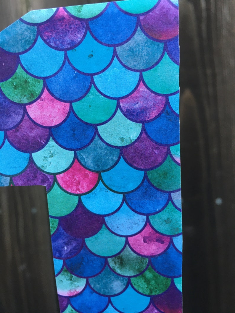 Number 1 Photo Prop Mermaid Theme Mermaid First - Etsy