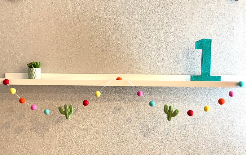 Fiesta Garland,fiesta Felt Garland,fiesta Decor,felt Cactus,felt Ball ...