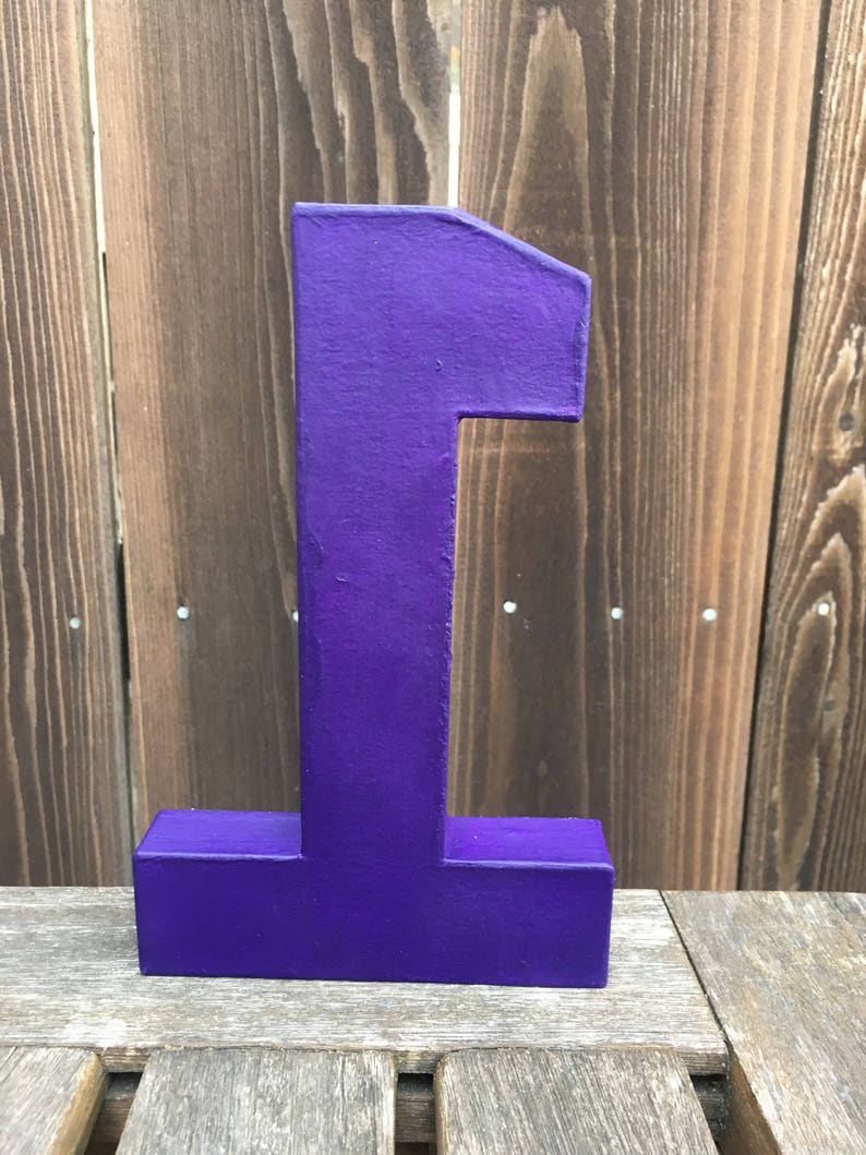 Number 1 Photo Prop Number One Purple 1st Birthday | Etsy