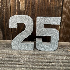 Number 25 Cake Topper, Cake Topper, Number 25 Photo Prop, 25th Birthday ...