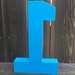 Number 1 Photo Prop, Number One Photo Prop, Number One, Turquoise ...