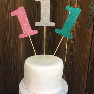 Cake Topper, Glitter Number, Number 1, Number One, First Birthday, 1st ...