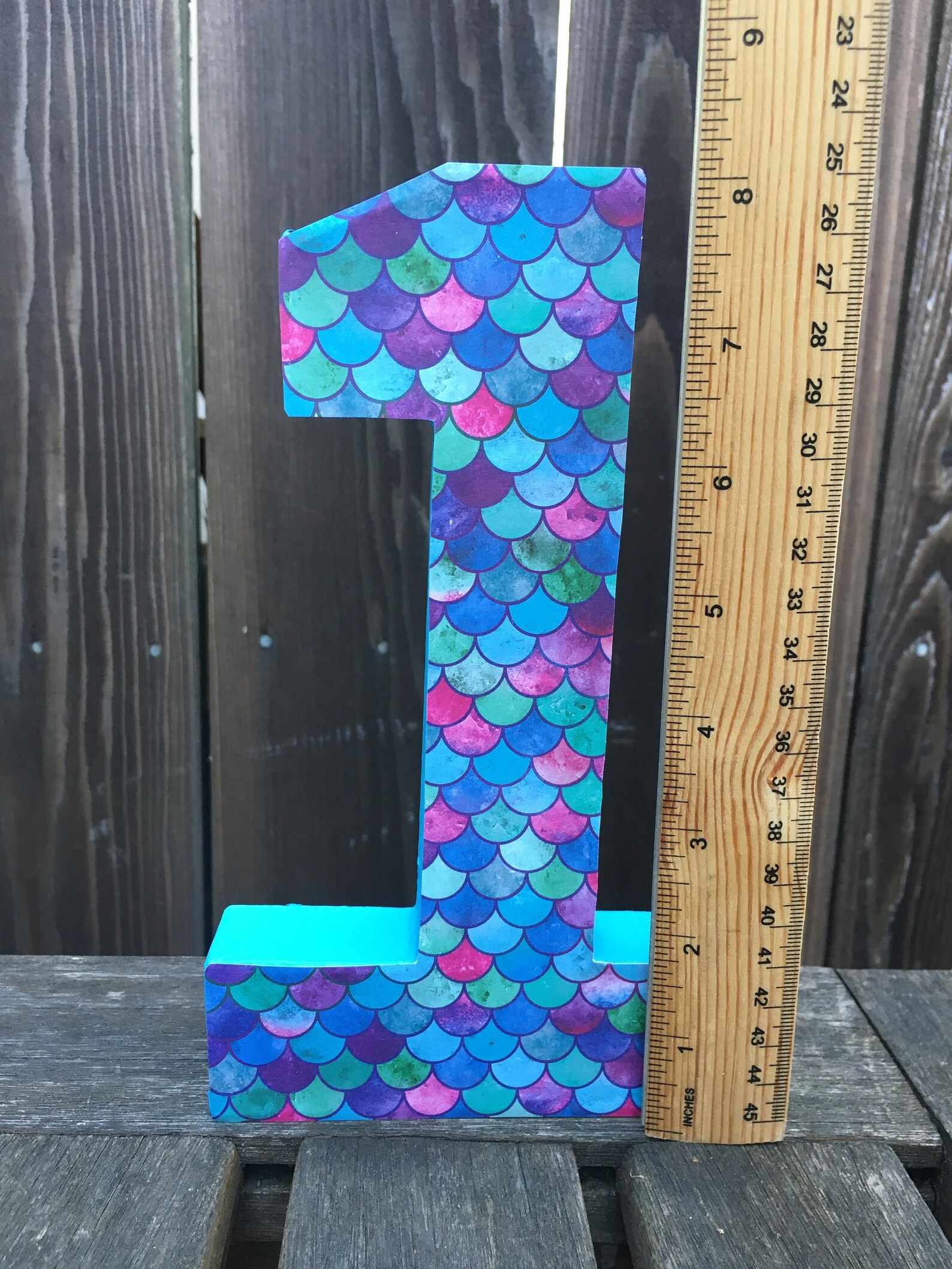 Number 1 Photo Prop Mermaid Theme Mermaid First - Etsy