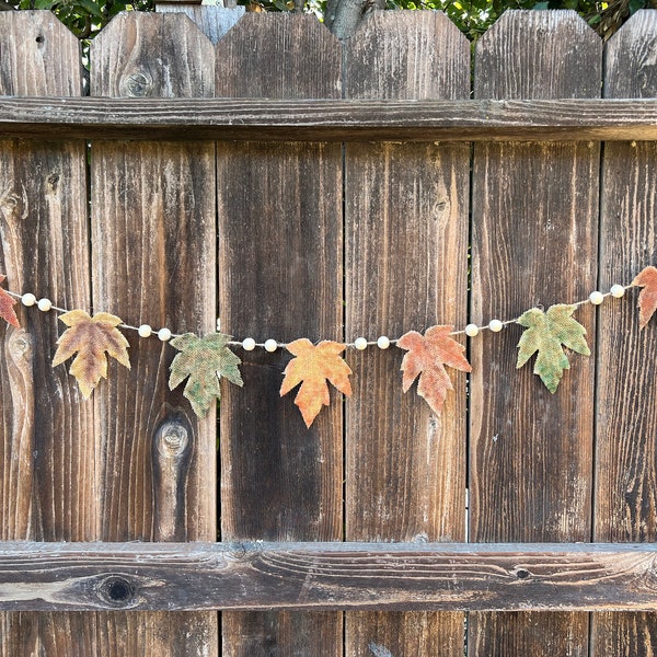 Burlap Leaves - Etsy