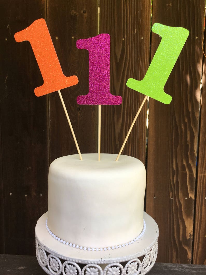 Cake Topper, Glitter Number, Number 1, Number One, First Birthday, 1st ...