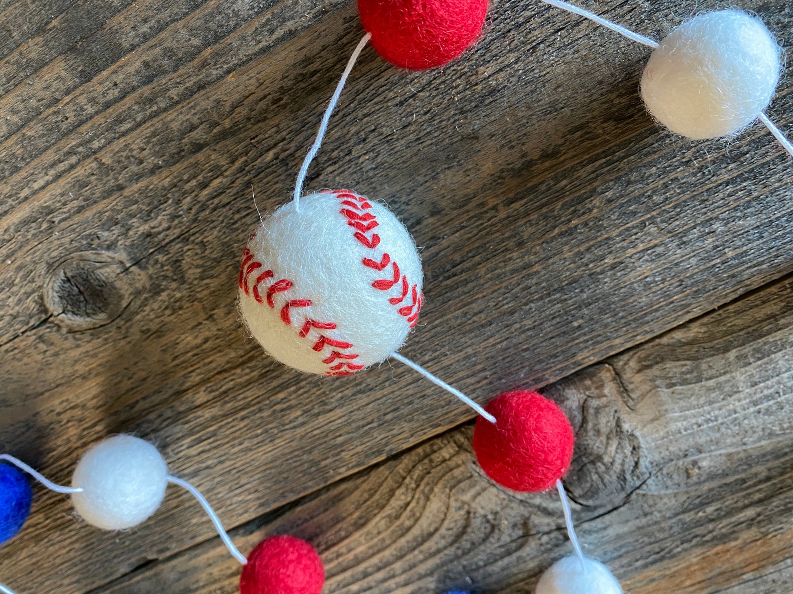 Baseball Garland,felt Ball Garland,baseball Banner,sports Decor,first ...