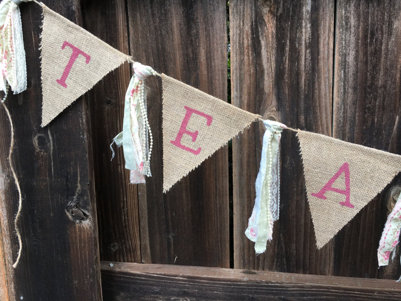 Tea Party Banner Tea Party Birthday Tea Time Banner Rustic - Etsy