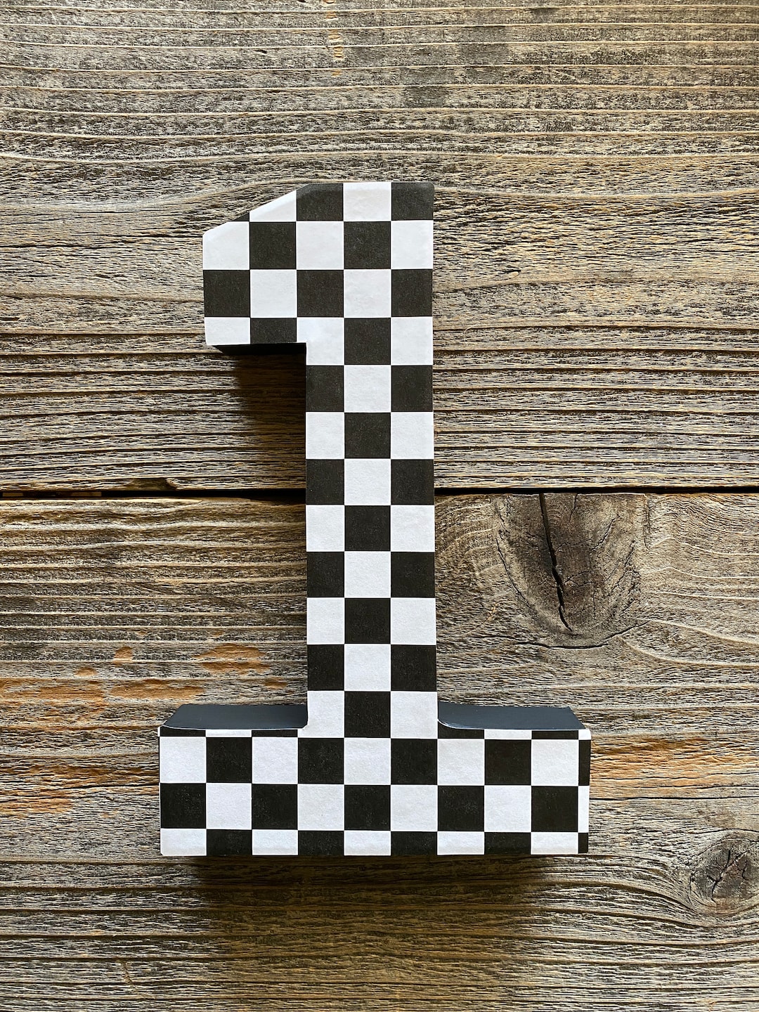 Number 1 Photo Prop,checkered Theme,race Car,first Birthday,indy 500 ...