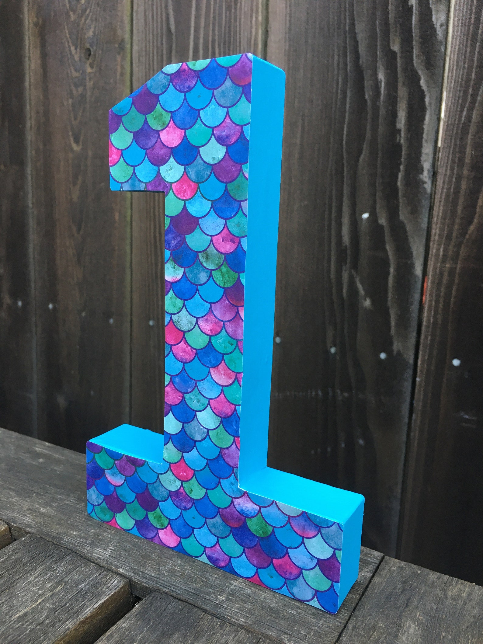 Number 1 Photo Prop Mermaid Theme Mermaid First - Etsy