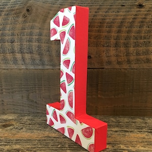 Number 1 Photo Prop,first Birthday,watermelon,summer,cake Smash,one in ...