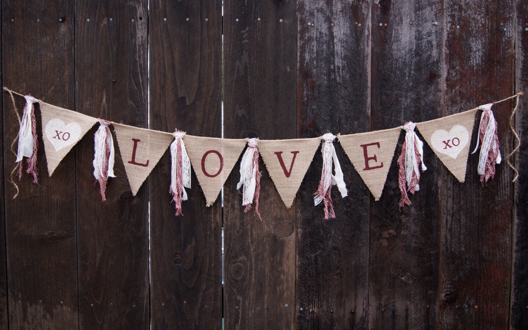 Love Banner, Wedding Banner, Rustic Wedding, Country Wedding, Rustic ...