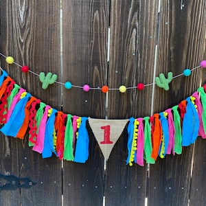 Fiesta Garland,fiesta Felt Garland,fiesta Decor,felt Cactus,felt Ball ...