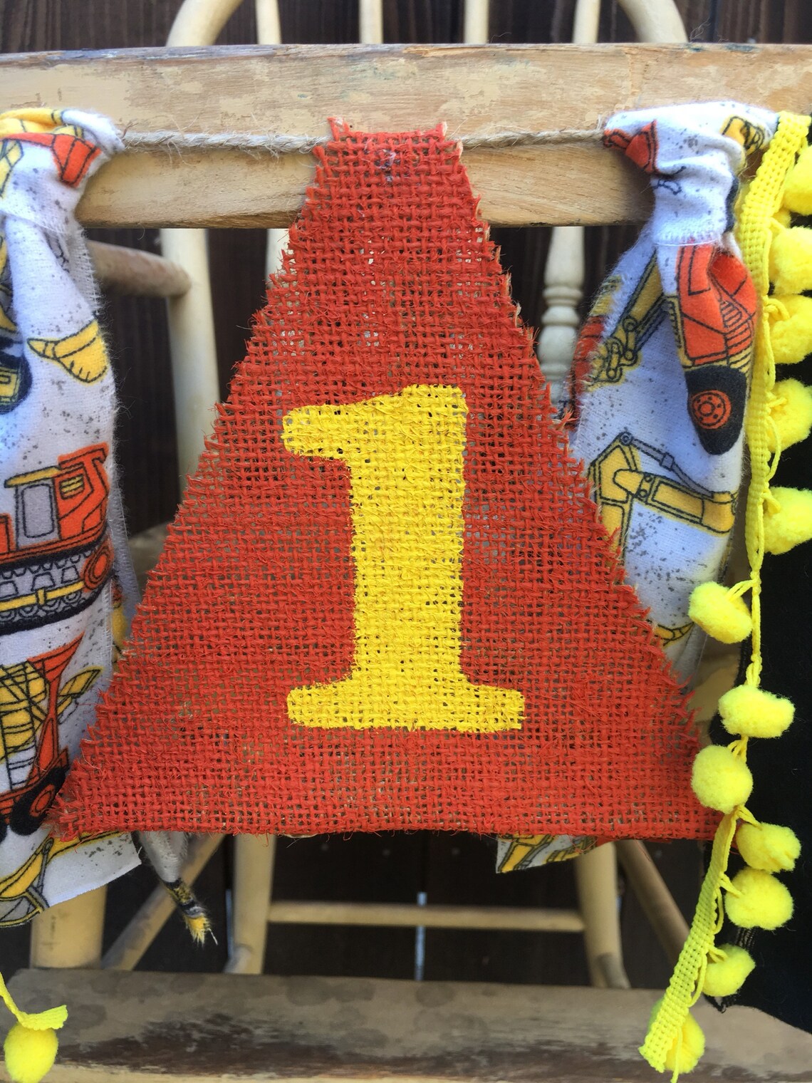 High Chair Bannerconstruction Bannerconstruction Party1st | Etsy