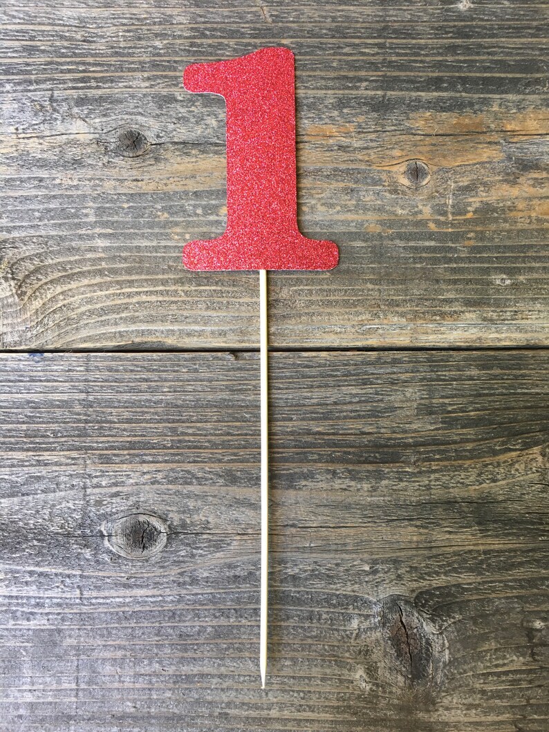 Cake Topper, Glitter Number, Number 1, Number One, First Birthday, 1st ...
