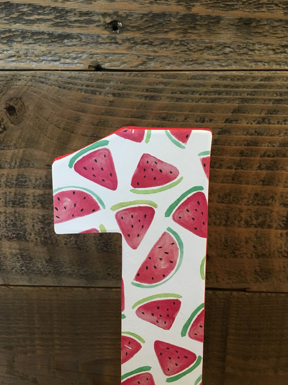 Number 1 Photo Propfirst Birthdaywatermelonsummercake | Etsy