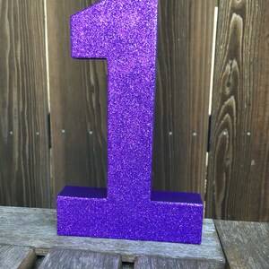 Number 1 Photo Prop, Number One, Purple, 1st Birthday, Glittered, Cake ...