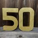 Number 50 Cake Topper, Cake Topper, Number 50 Photo Prop, 50th Birthday ...