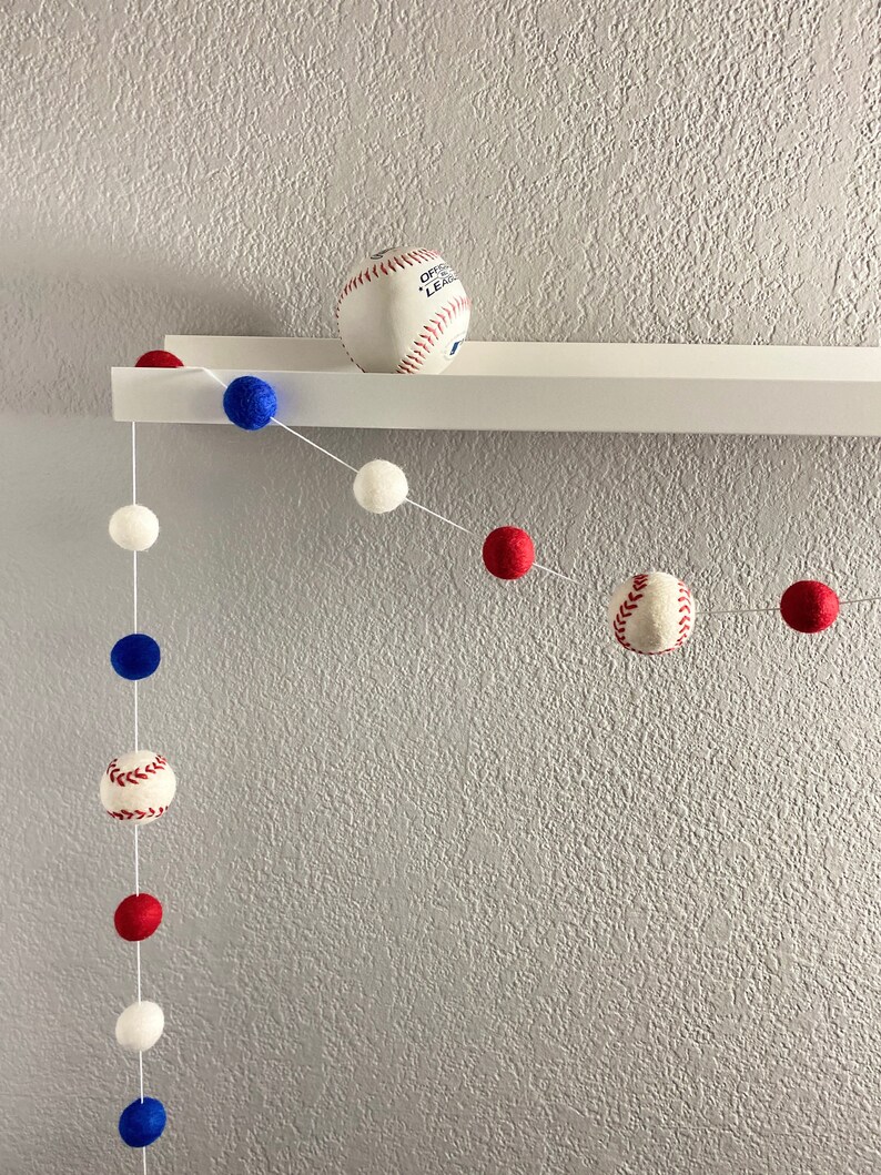 Baseball Garland,felt Ball Garland,baseball Banner,sports Decor,first ...