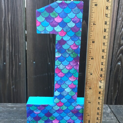Number 1 Photo Prop First Birthday Lavender Mermaid | Etsy