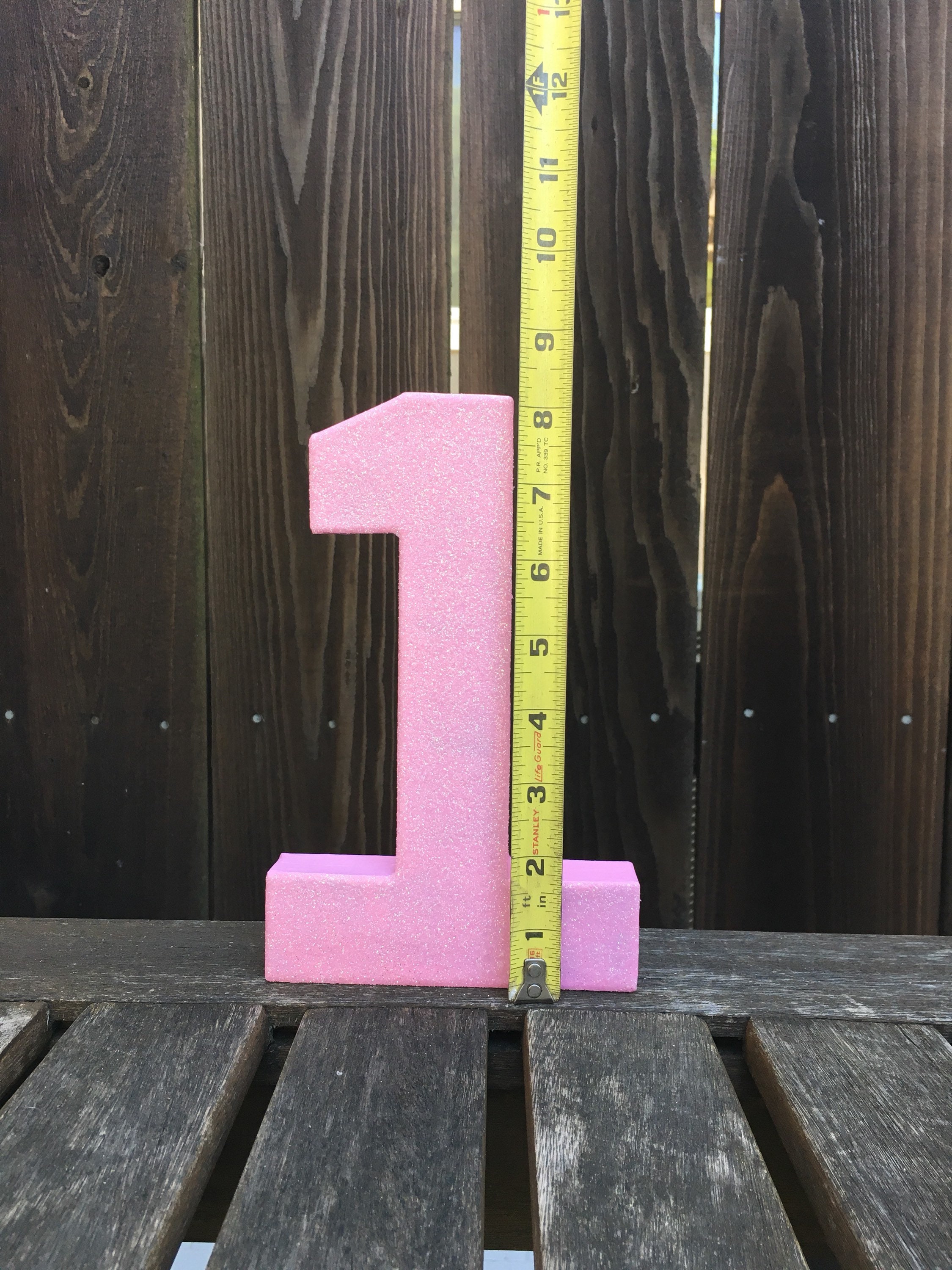 Number 1 Photo Prop, First Birthday, Pink 1, Pink, Glitter, Cake Smash ...