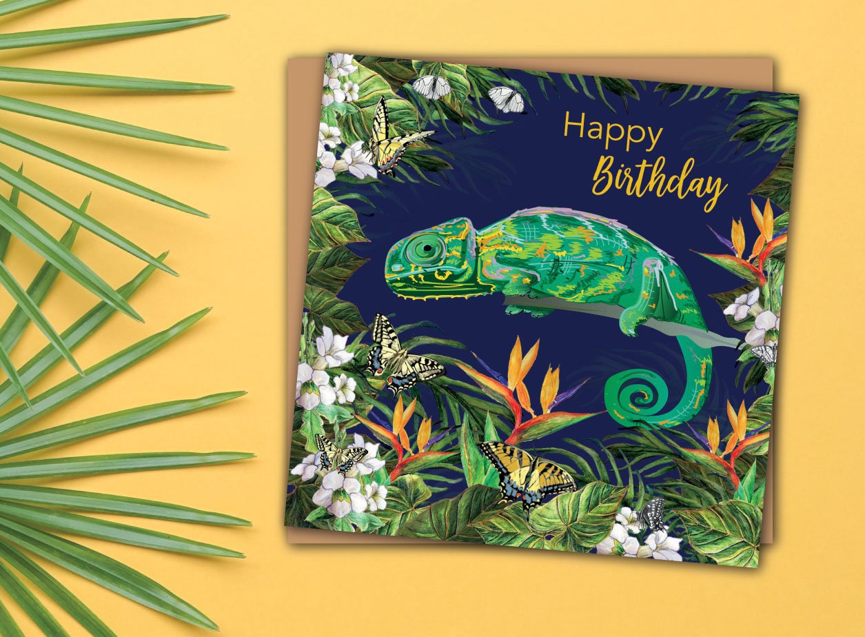 Chameleon Card Customised Chameleon Birthday Card - Etsy