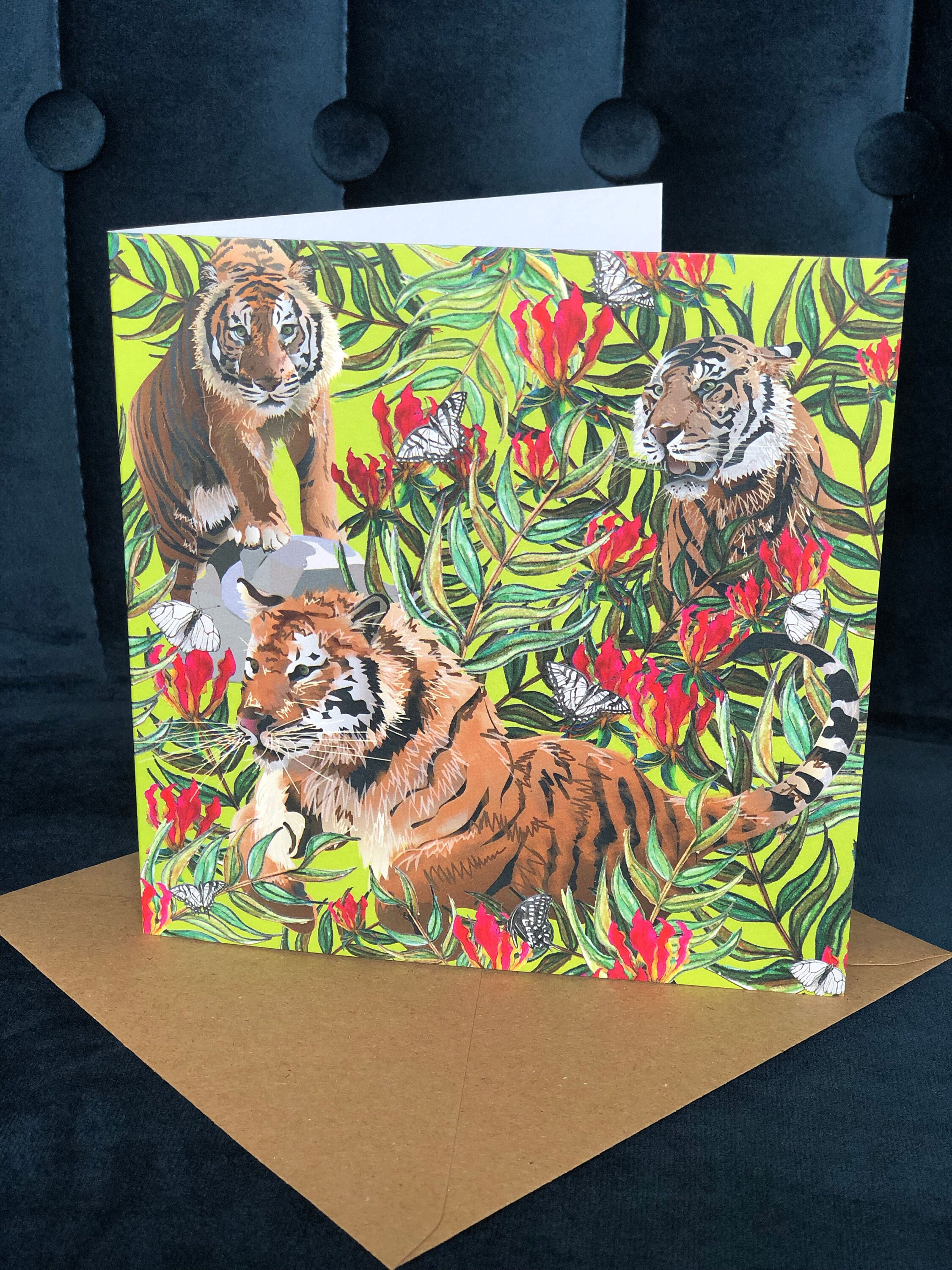 Sumatran Tiger Card Tiger Card Tiger Greetings Card - Etsy