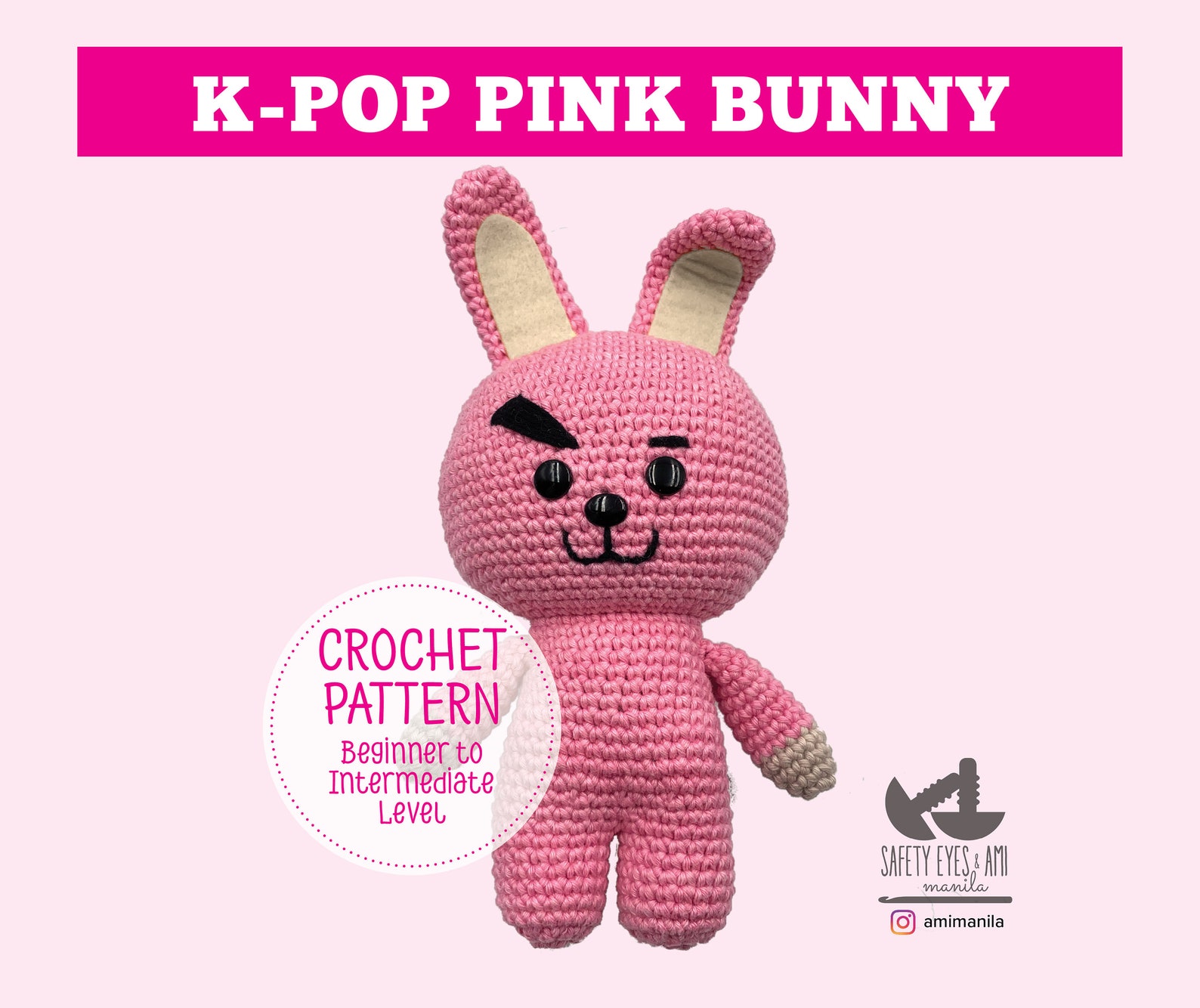 K-pop Pink Bunny - Etsy