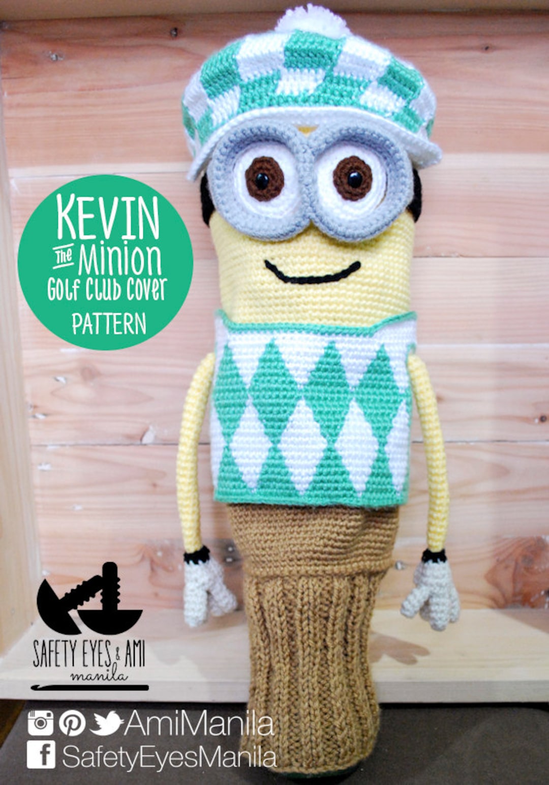 Kevin the Minion Golf Club Cover Crochet Pattern - Etsy