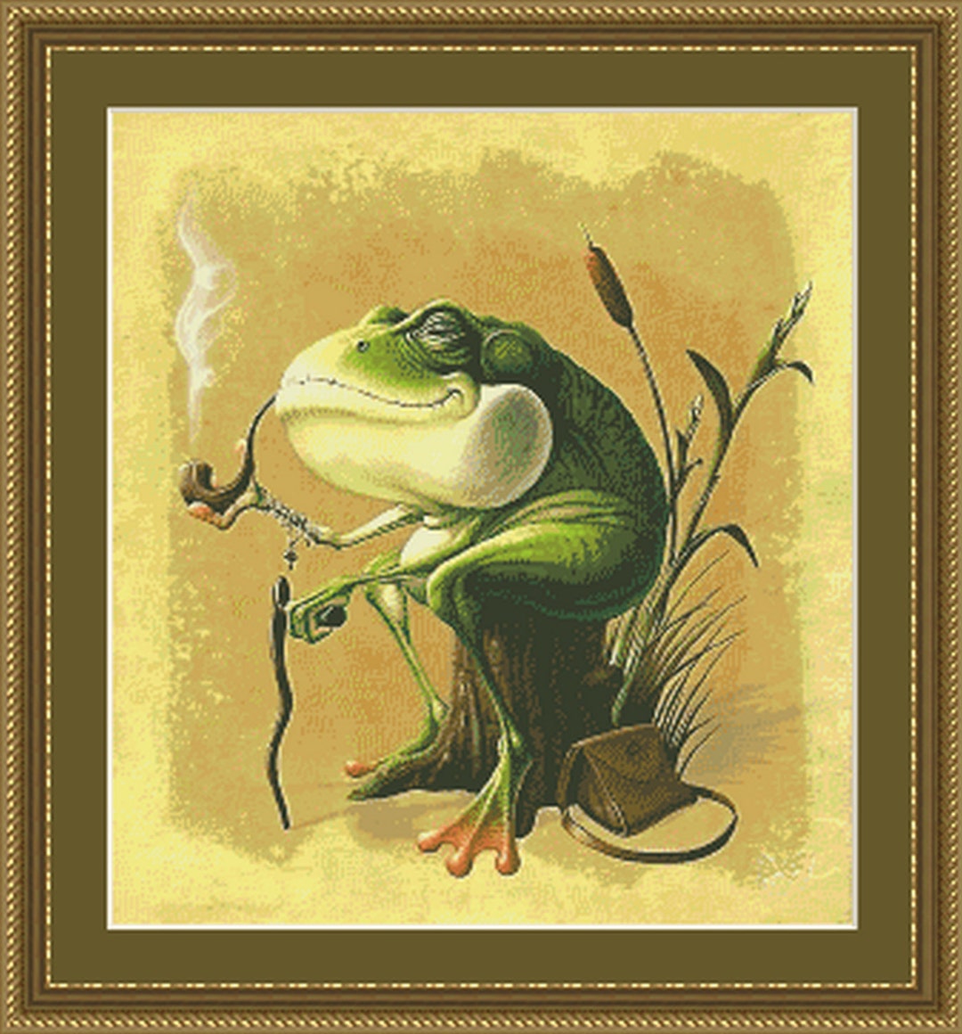 Old Man Frog, Cross Stitch Pattern in PDF for Instant Download - Etsy