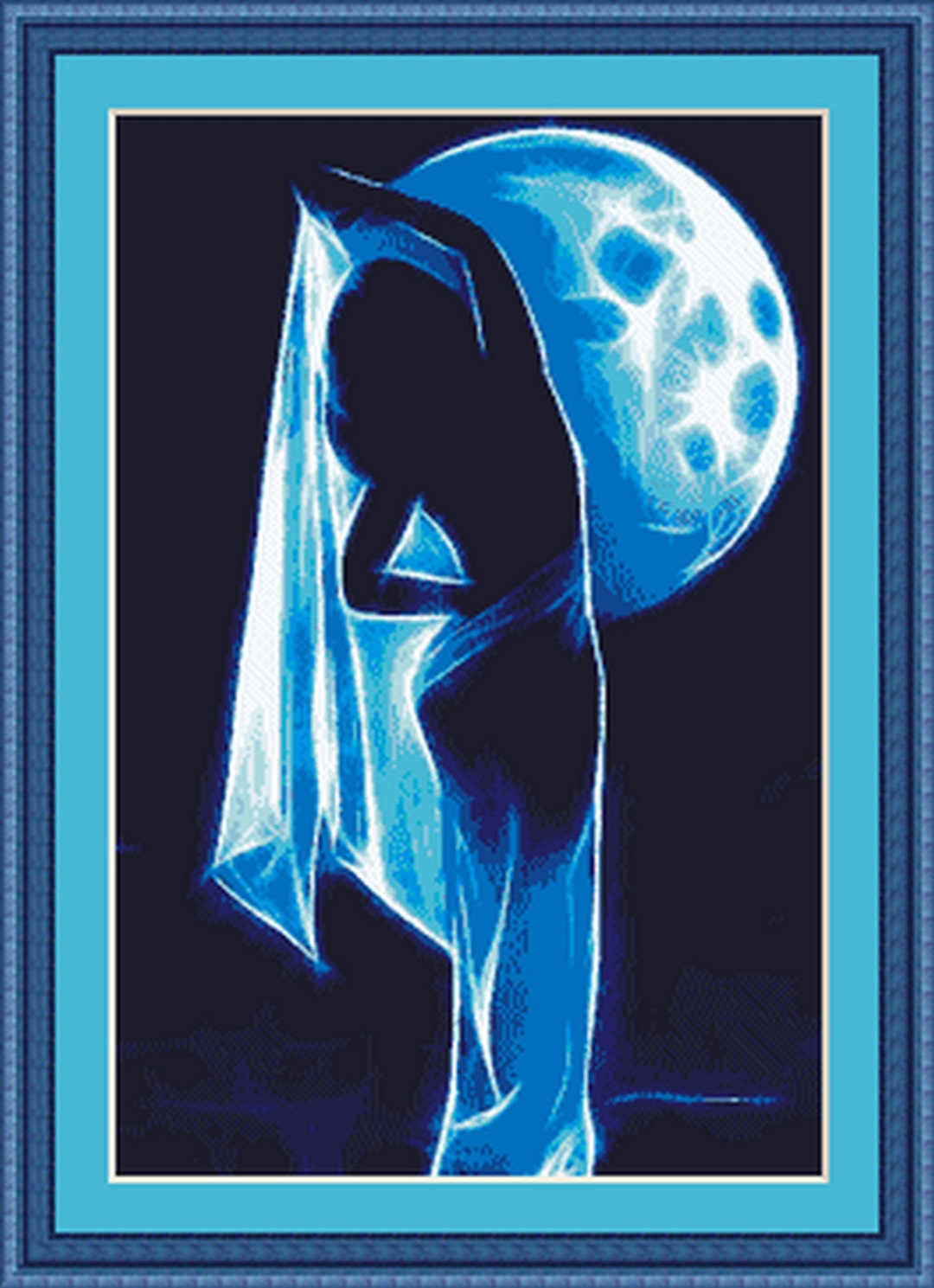 In the Moonlight, Cross Stitch Pattern in PDF for Instant Download - Etsy