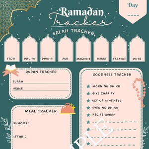 Ramadhan Ramadan Daily Planner Meals and Checklist To-do List Planning ...
