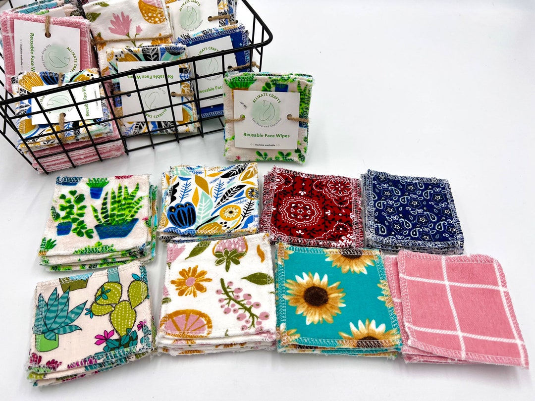 Reusable Face Wipes | Make up Remover Pads | Set of 6 - Etsy