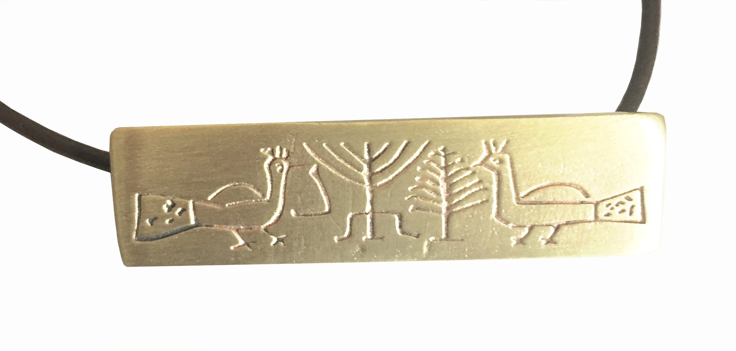 SEPHARDIC PENDANT: 2 Peacocks, Tree of Life, Menorah, Shofar in Silver ...