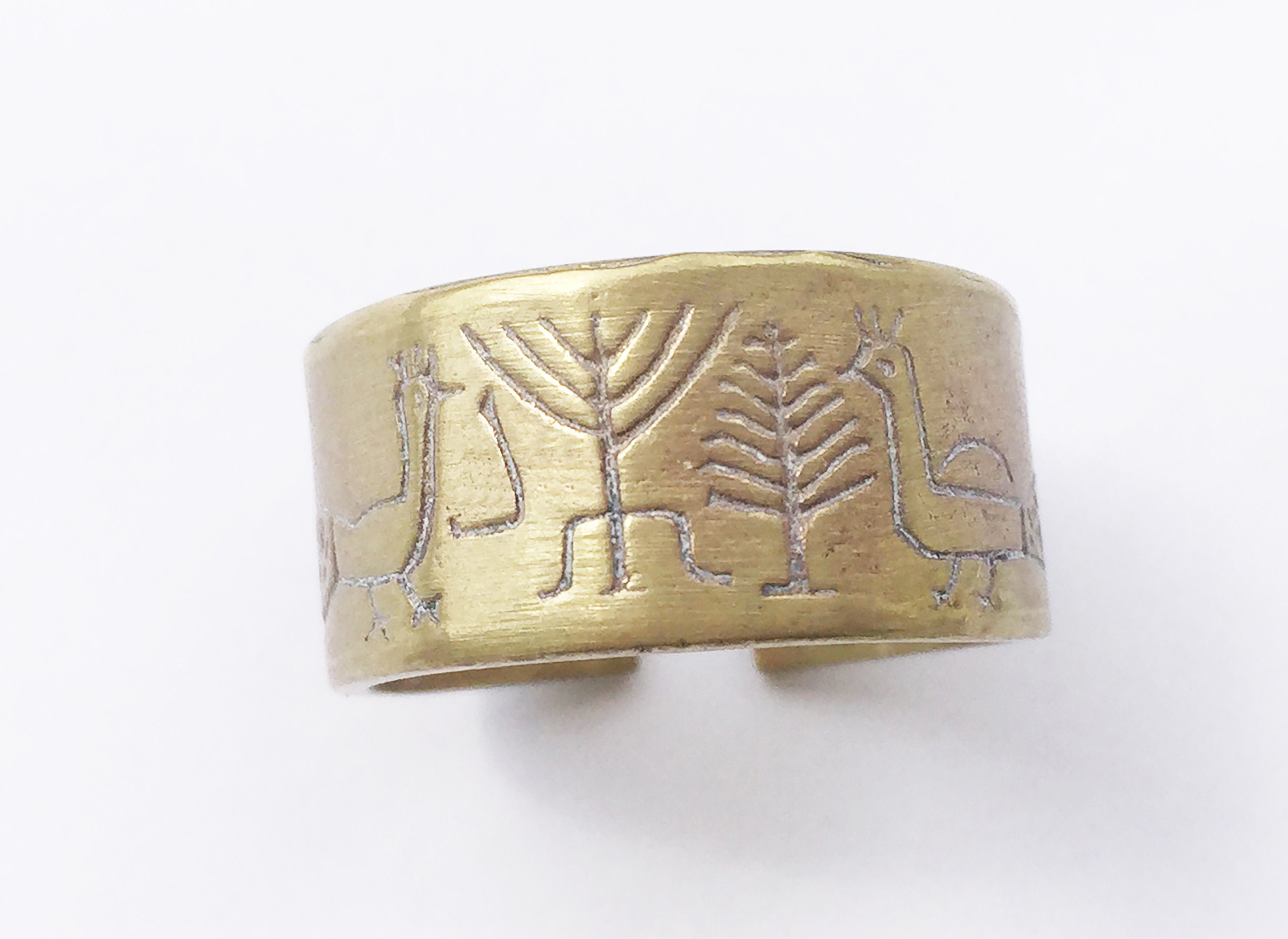 Sephardic Silver Ring: 5th Century Spanish Washbasin Design - Etsy
