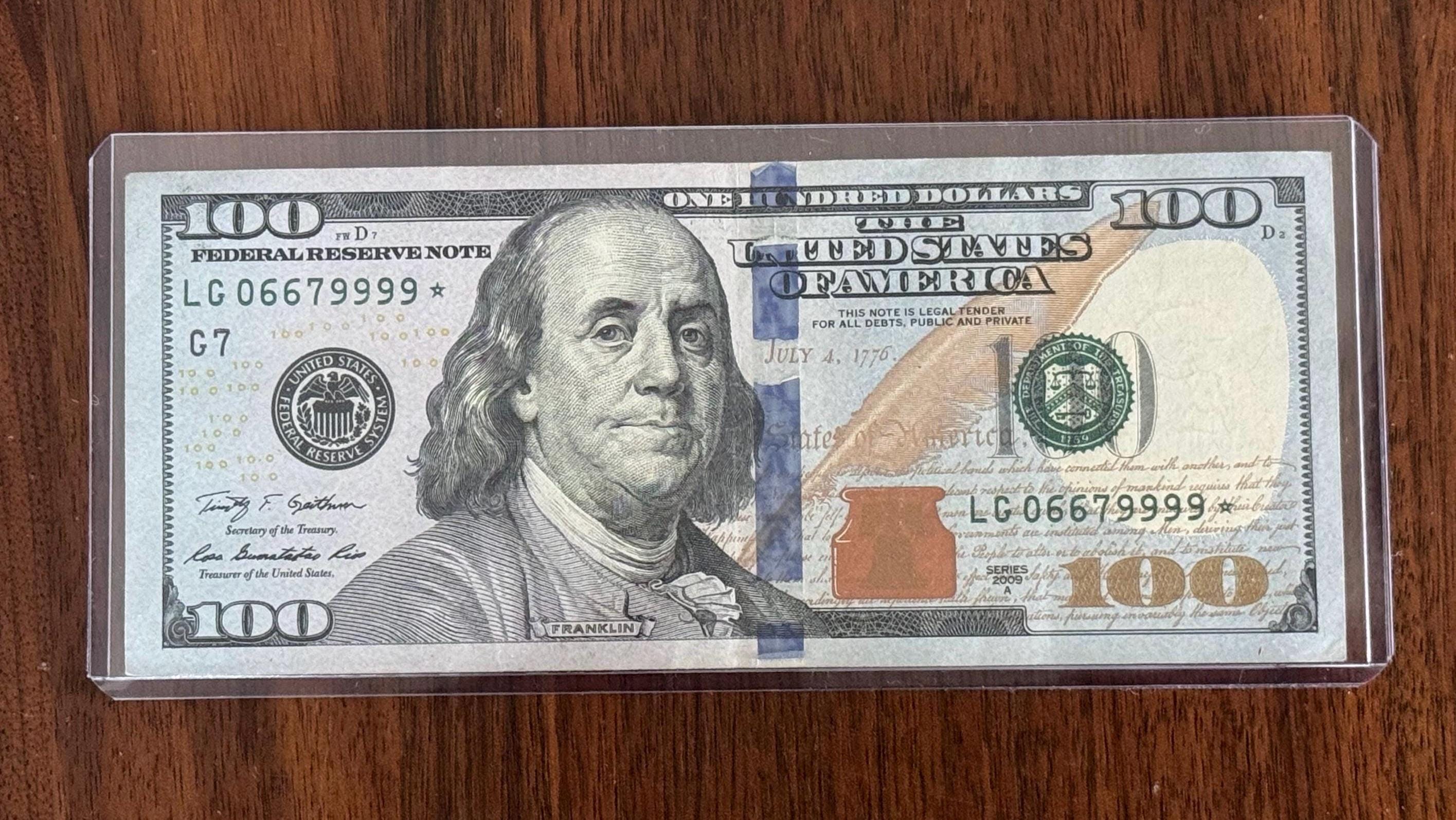 Star Note AND Fancy Serial Number - 100 Bill - Etsy