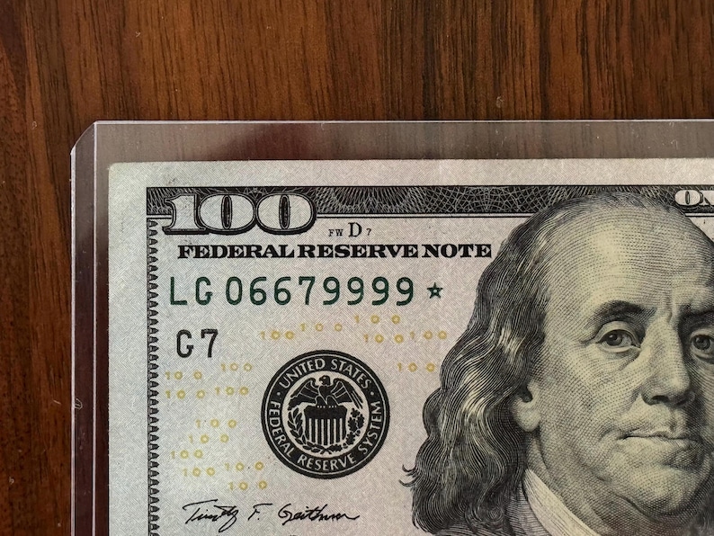 Star Note AND Fancy Serial Number - 100 Bill - Etsy