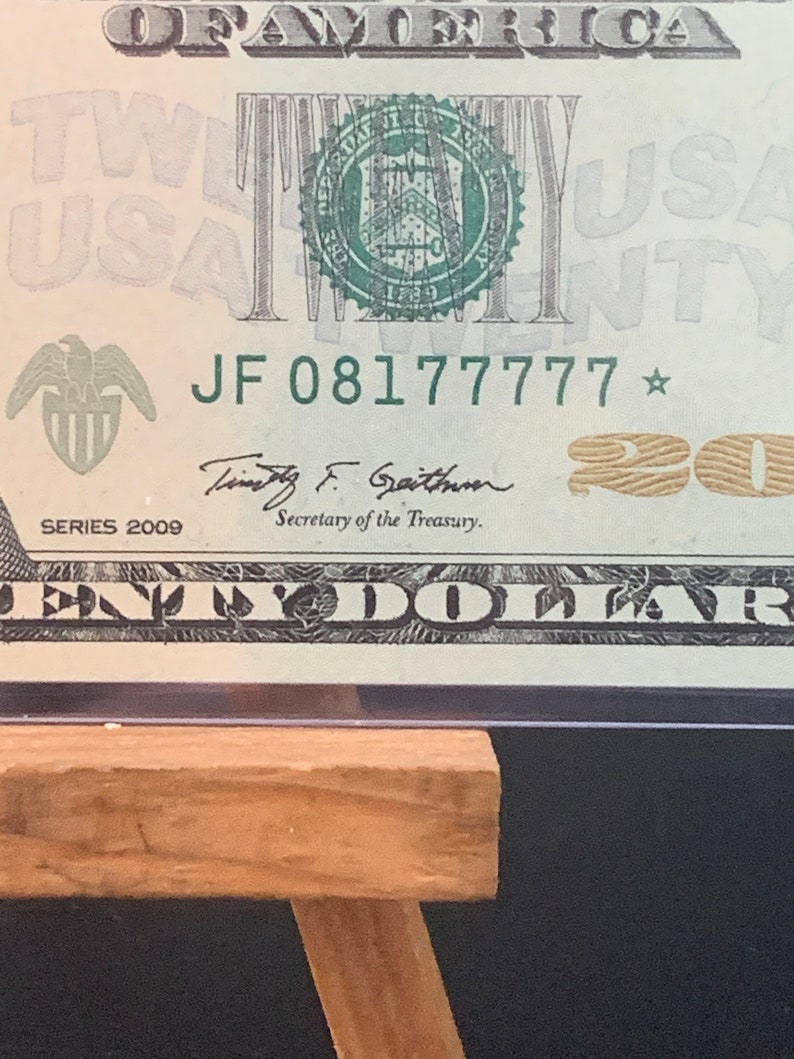 Fancy Serial Number 20 Dollar 5-of-a-kind Repeater 7s Star Note - Etsy