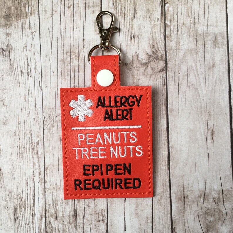 Large Allergy Alert Bag Tag With up to 4 Lines of Custom Text - Etsy