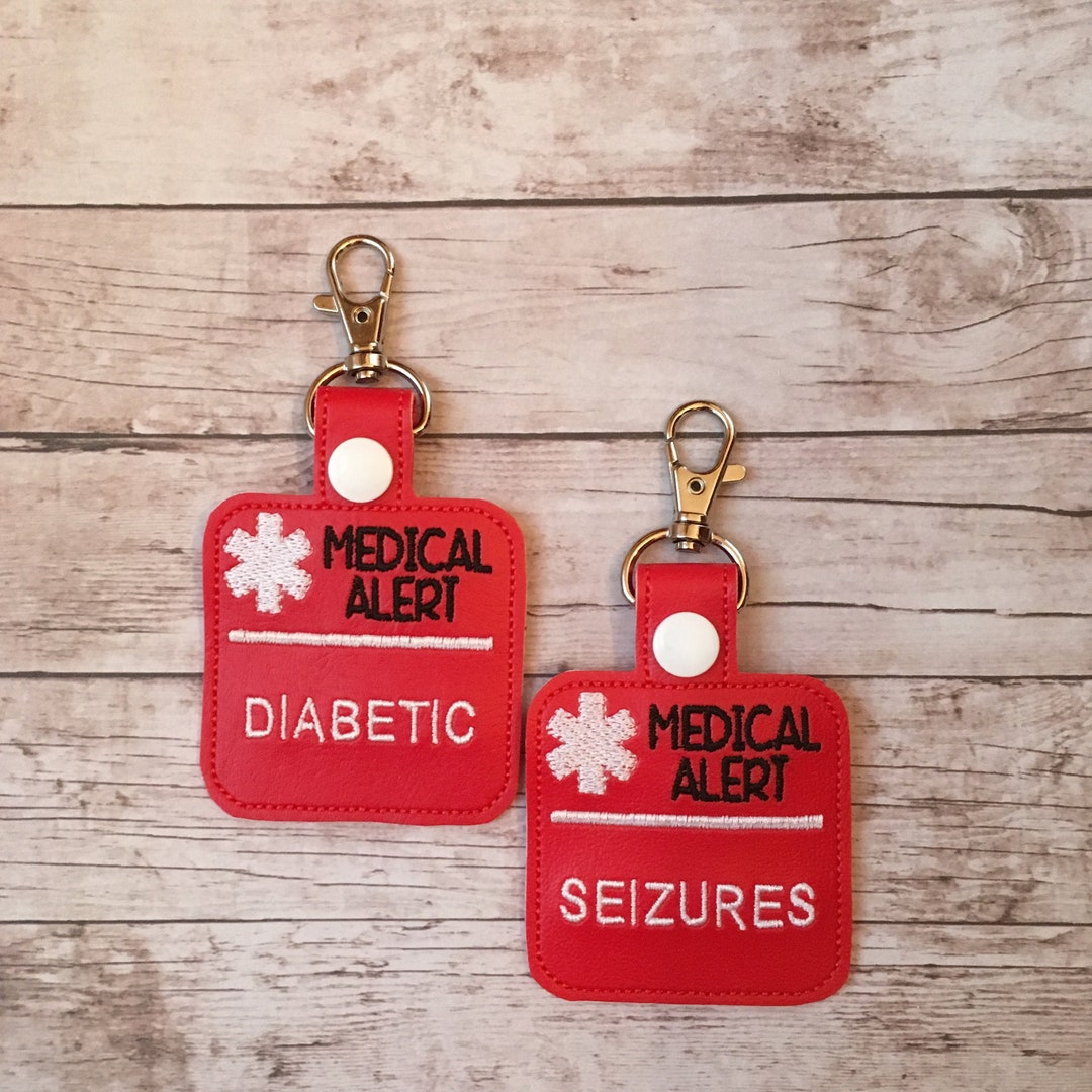 Diabetic Seizures Asthma Medical Alert Bag Tag Lunch Box Bookbag Laptop ...