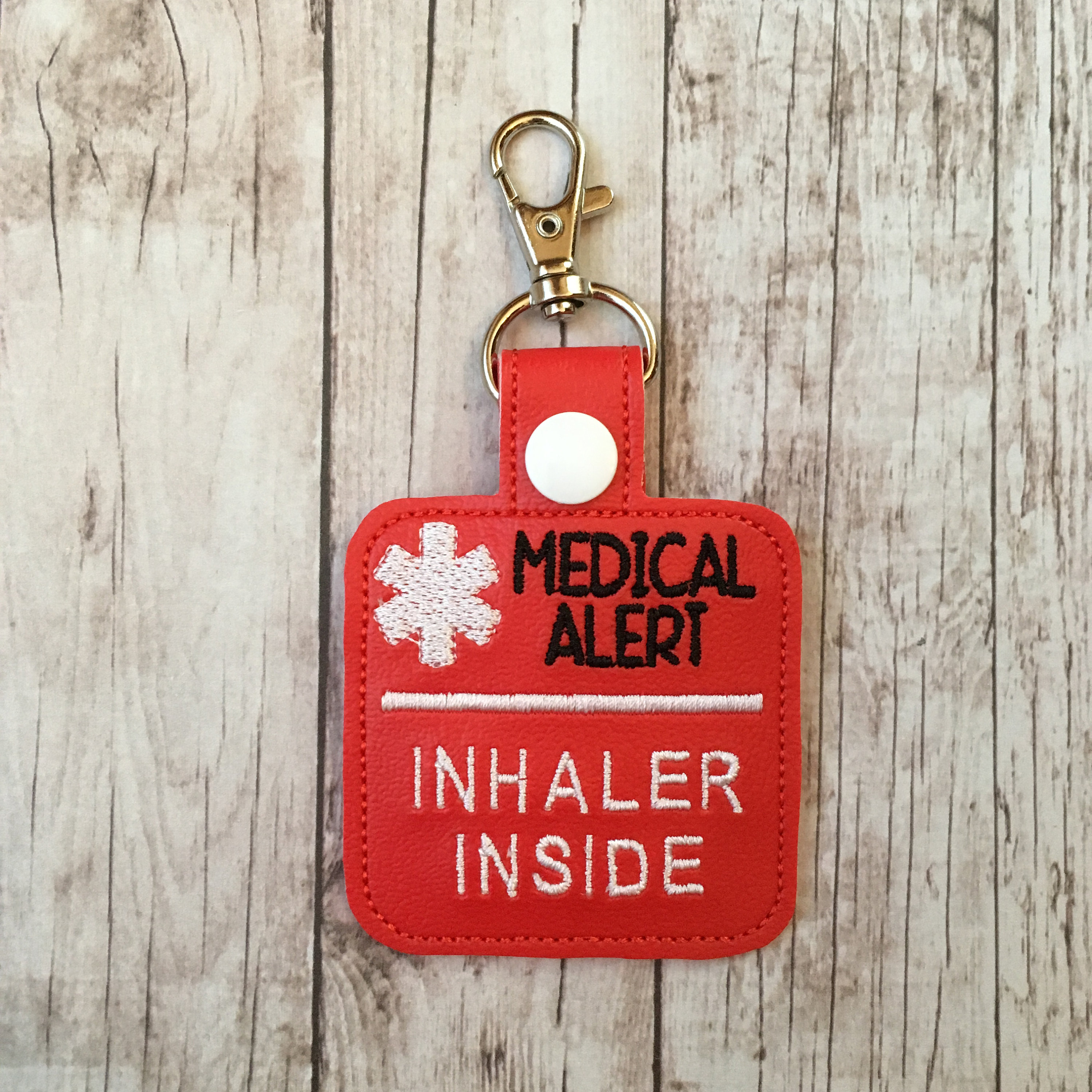 Inhaler Inside Medical Alert Bag Tag Lunch Box Bookbag Key - Etsy
