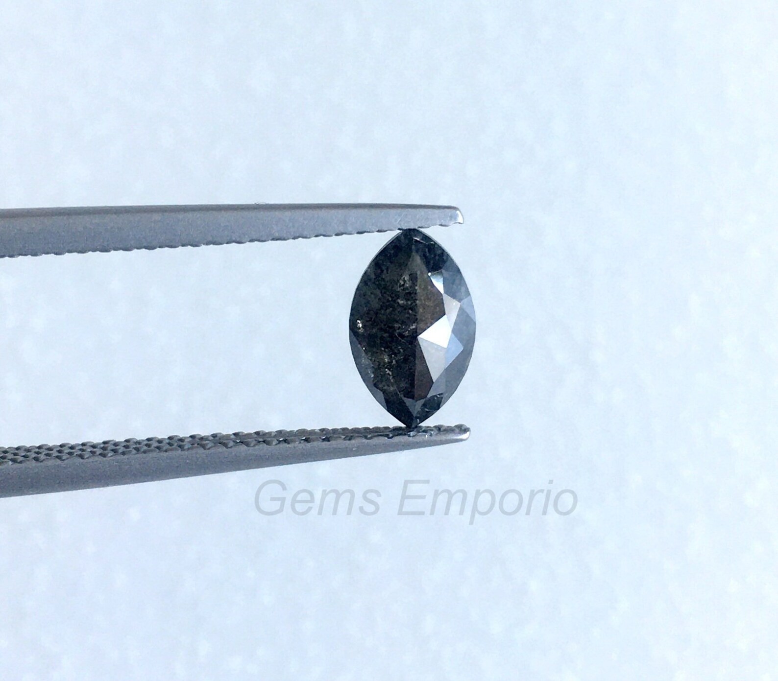 Natural Dark Grey Diamond Marquise Shape, Size 8x5 Mm, 0.87 Cts. Rose ...