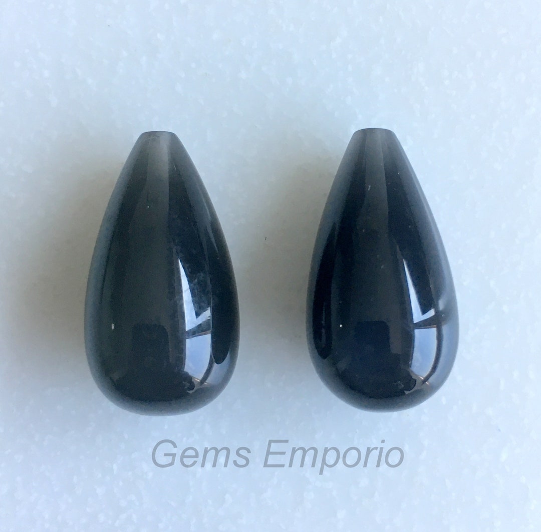 Dark Grey Moonstone Smoothteardrops. Size 22x12 Mm. Top Half Drilled ...