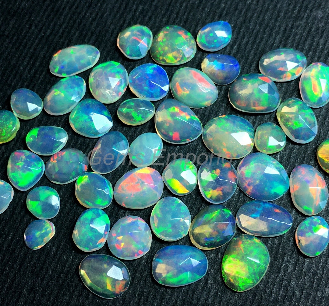 Natural Ethiopian Opal, 5 Mm to 9 Mm Uneven Shape Rose Cut Flat Slices ...