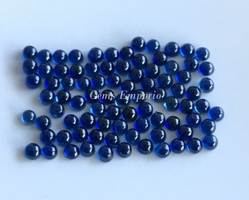 Natural Blue Sapphire Round Cabochons Size 2 Mm. Dark Blue | Etsy